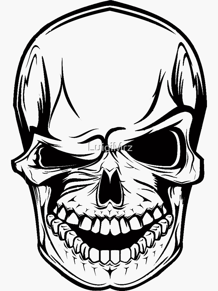 "Winking skull" Sticker for Sale by LuigiMrz | Redbubble
