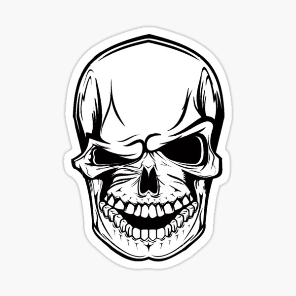 Pegatina «Winking skull» de LuigiMrz | Redbubble