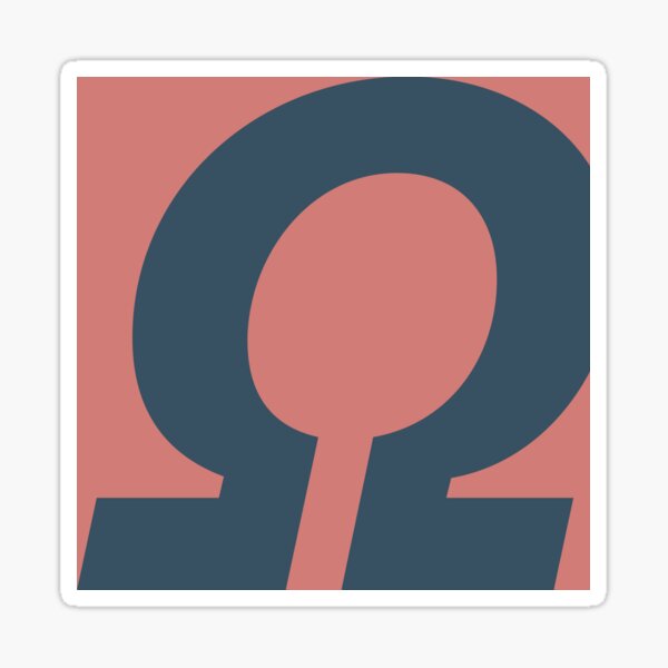"Simple Ohm Logo" Sticker by mattias- | Redbubble