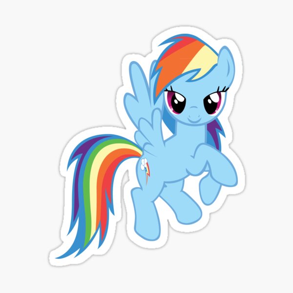 "My Little Pony Rainbow Dash" Sticker by Grace-Moxley | Redbubble