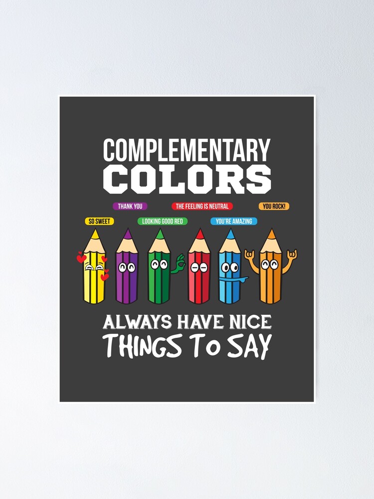 Póster «Colores complementarios Pun Artista Artista Diseño» de ...