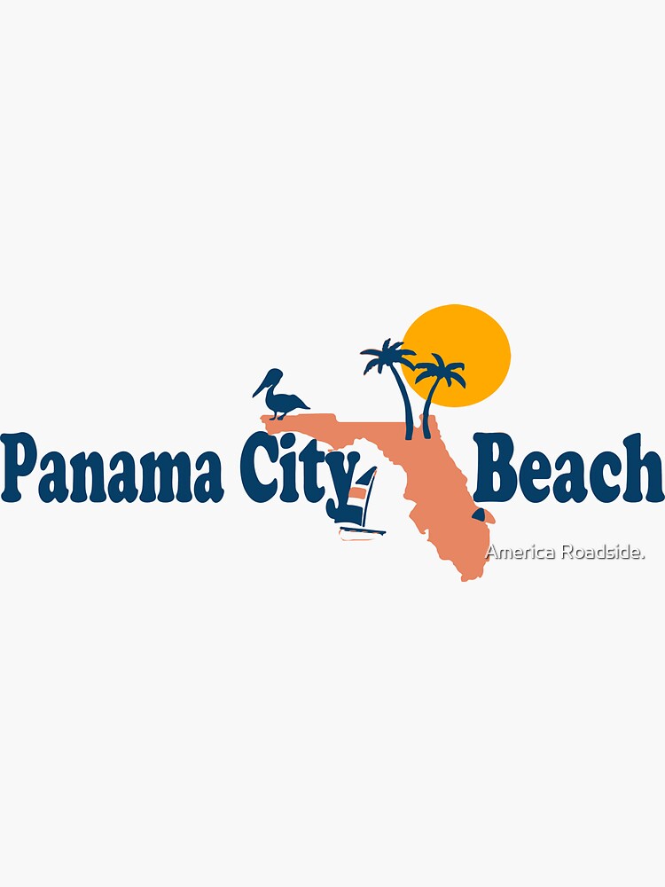 "Panama City Beach - Florida." Sticker for Sale by America Roadside ...