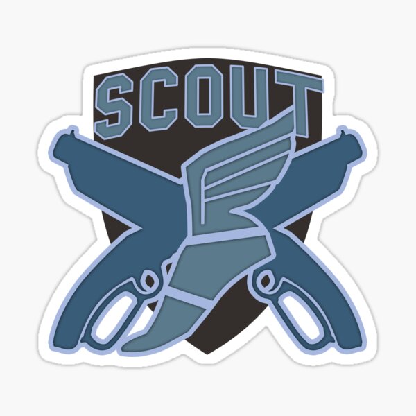 "Team Fortress 2 Blu Scout" Sticker for Sale by q_ q | Redbubble