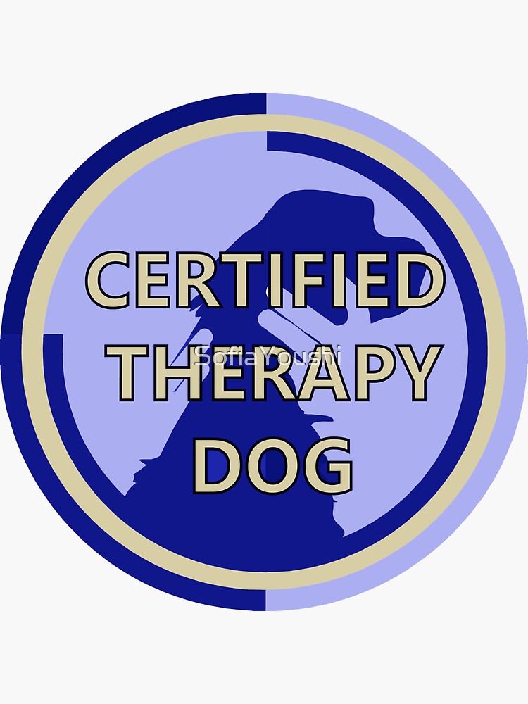 "Animal Assisted Activities - THERAPY DOG logo 9" Sticker for Sale by ...