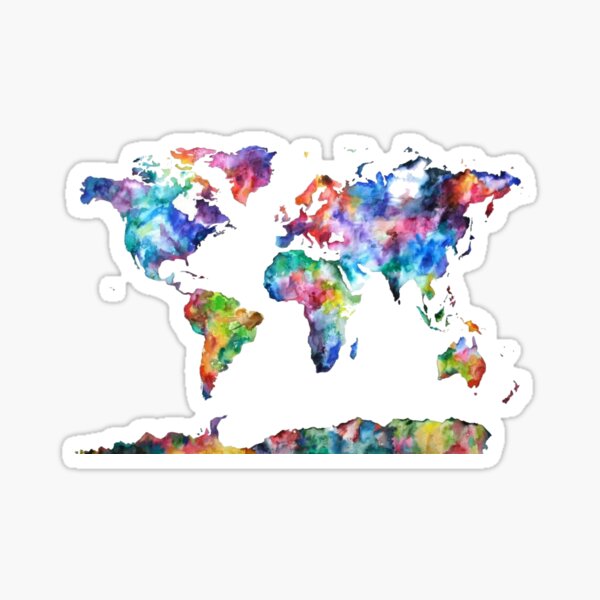 Sticker: Weltkarte | Redbubble