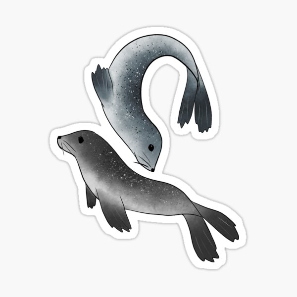 "Leopard Seals" Sticker by beth-a-doodle | Redbubble