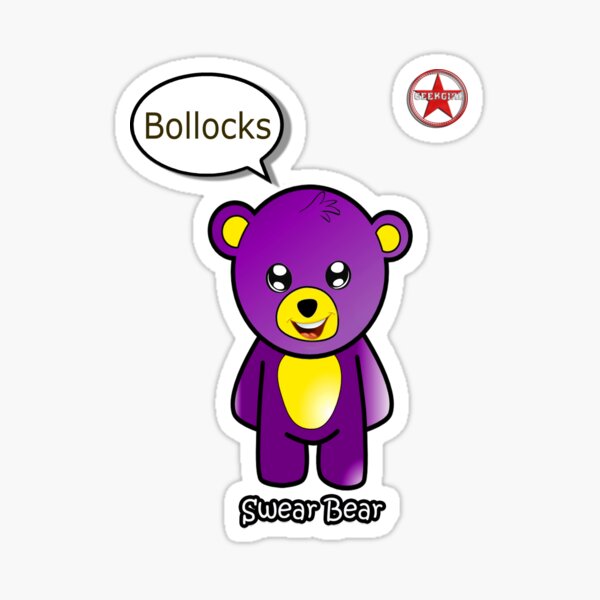 "Geek Girl - SwearBear - Bollocks" Sticker for Sale by AdeGee | Redbubble