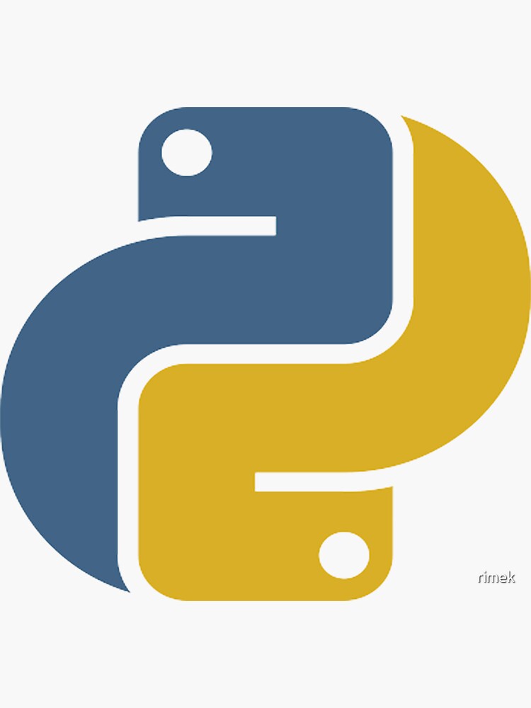 "Python Curved Logo" Sticker by rimek | Redbubble