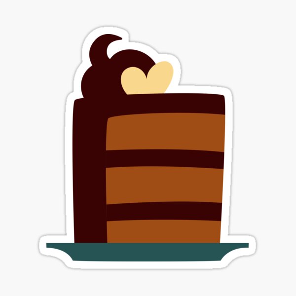 "Cake-Blue" Sticker by artbycarolina | Redbubble