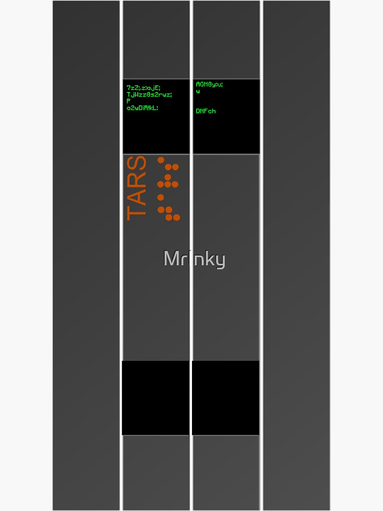 "TARS - Interstellar" Sticker for Sale by MrInky | Redbubble