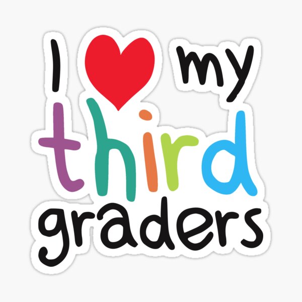 "I Heart My Third Graders Teacher Love" Sticker for Sale by ...