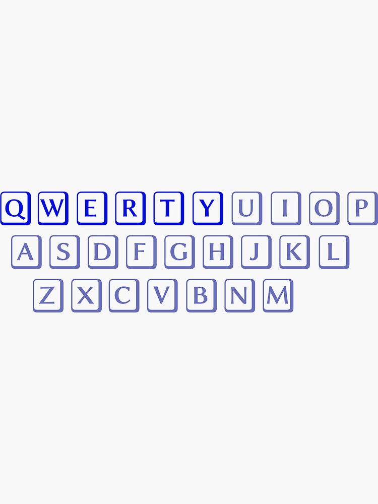 "QWERTY" Sticker for Sale by lrenaud | Redbubble