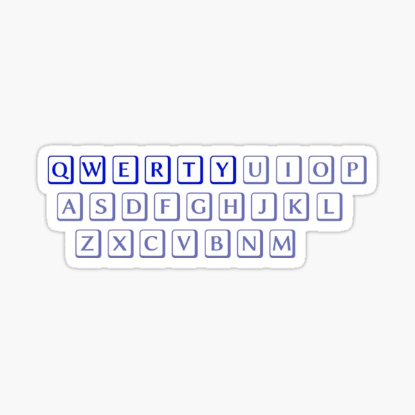 "QWERTY" Sticker for Sale by lrenaud | Redbubble