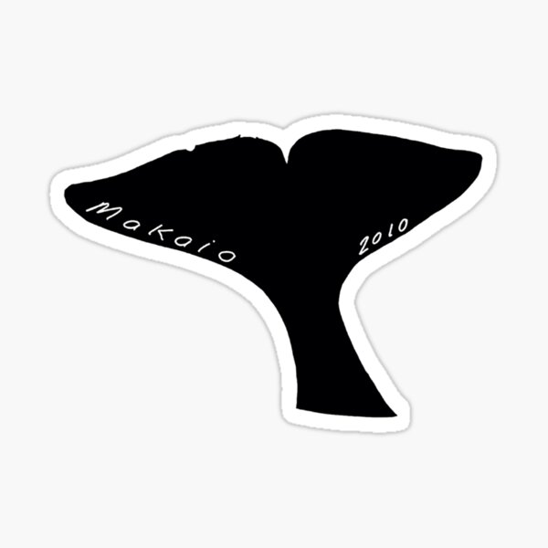 "Makaio's Fluke Silhouette " Sticker by orcasarecool | Redbubble