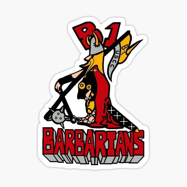 "B-1 Retro Barbarian" Sticker for Sale by retrohomeschool | Redbubble