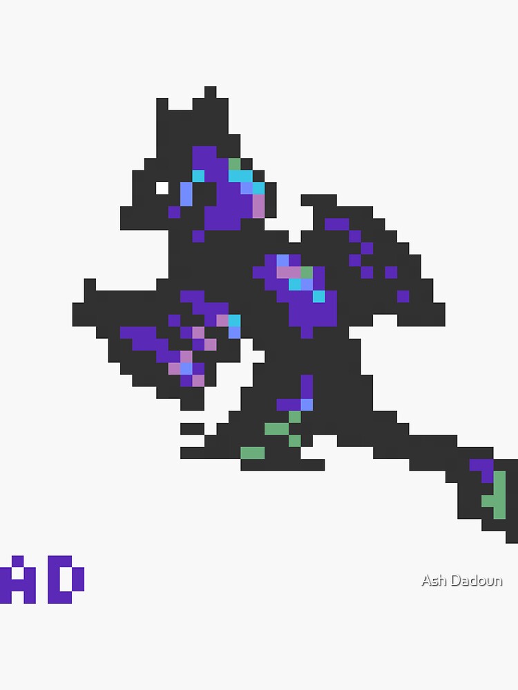 "8 Bit Microraptor" Sticker by e-pona | Redbubble