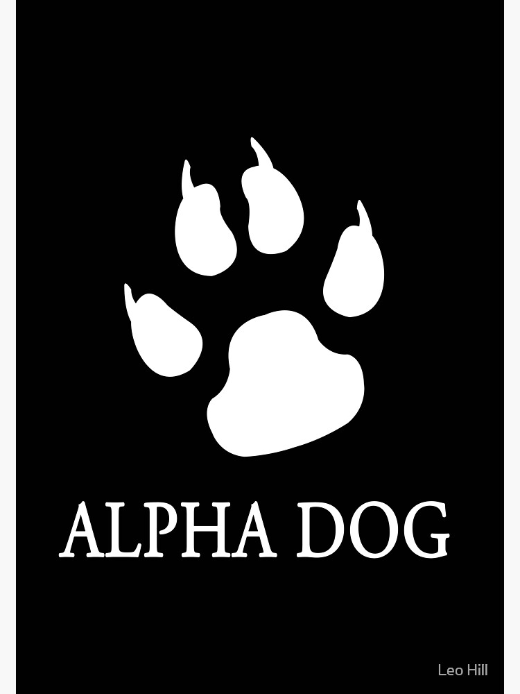 "Alpha Dog paw print - white" Sticker for Sale by Leo Hill | Redbubble