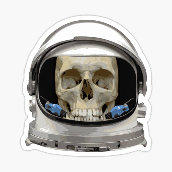 "Space Helmet Astronaut Skull" Sticker by TheShirtYurt | Redbubble