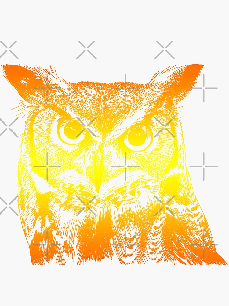 "owl face" Sticker for Sale by hottehue | Redbubble