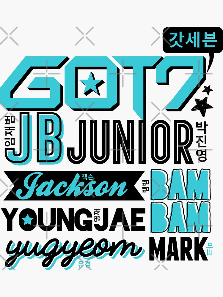 "GOT7 Collage" Sticker for Sale by skeletonvenus | Redbubble