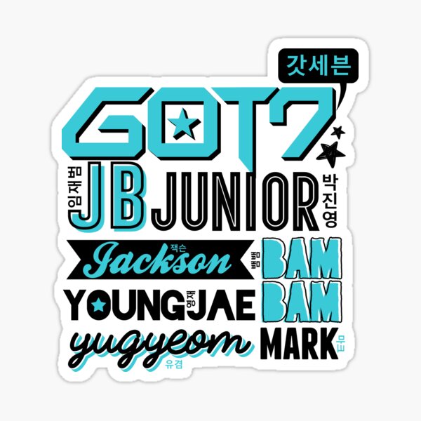 "GOT7 Collage" Sticker for Sale by skeletonvenus | Redbubble