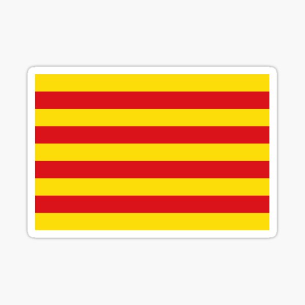 "Flag of Catalonia " Sticker for Sale by abbeyz71 | Redbubble