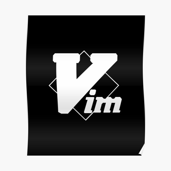 "Minimalistic Vim Logo: White" Poster by hellkni9ht | Redbubble