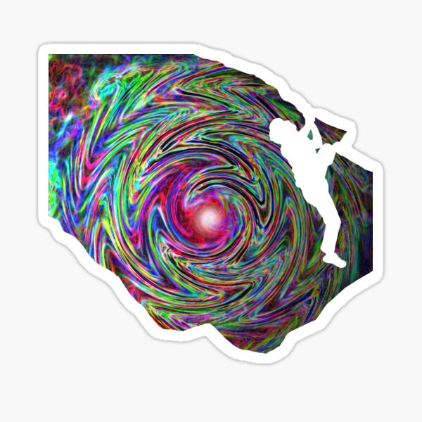 "climbing into the unknown" Sticker by mindgoop | Redbubble