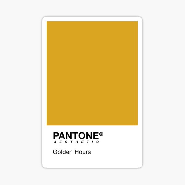 "pantone - golden hours" Sticker for Sale by auohx | Redbubble