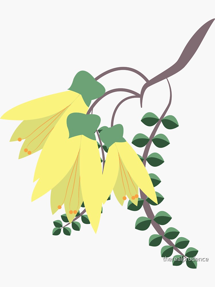 "Kowhai " Sticker for Sale by therealprudence | Redbubble