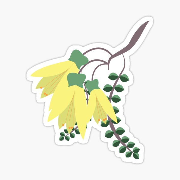 "Kowhai " Sticker for Sale by therealprudence | Redbubble
