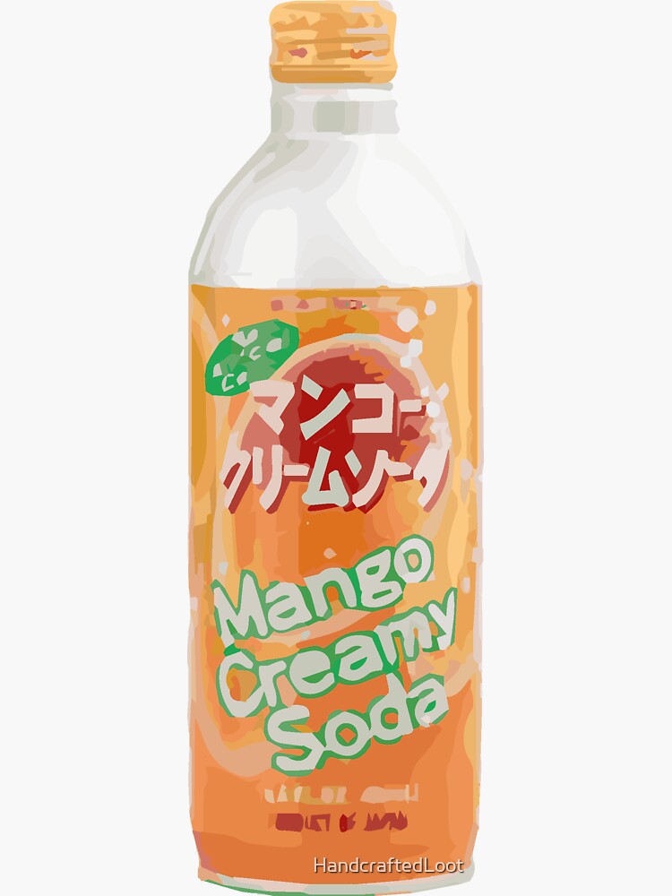 "Japanese Kawaii Mango Soda, Kawaii Soda Design, Mango Soda Teal ...