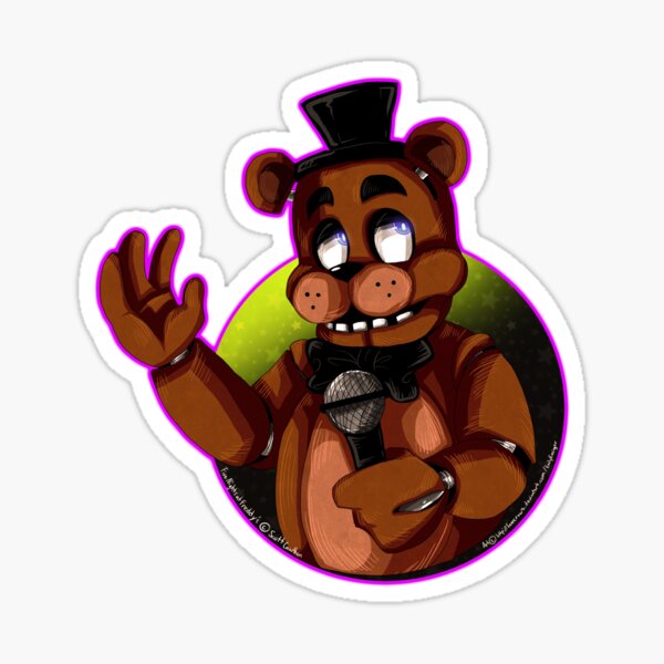 "FNaF Freddy Fazbear" Sticker for Sale by fearcrowz | Redbubble