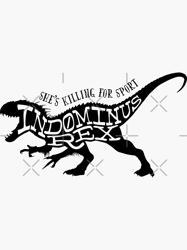 "Stencil: Indominus Rex" Sticker by marslegarde | Redbubble