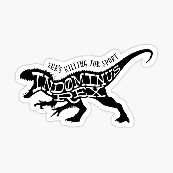 "Stencil: Indominus Rex" Sticker by marslegarde | Redbubble