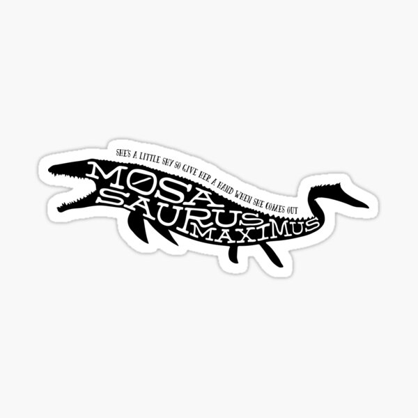 "Stencil: Mosasaurus Maximus" Sticker by marslegarde | Redbubble