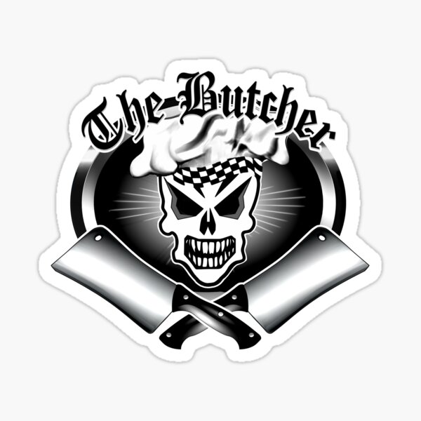 "Butcher Skull and Cleavers 2: "The Butcher"" Sticker for Sale by ...