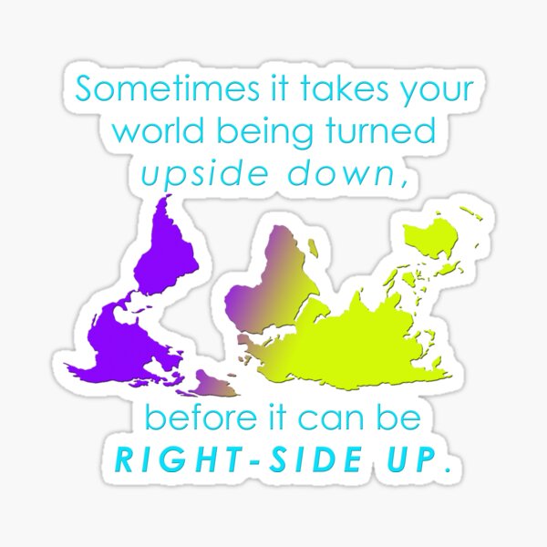 "Upside Down" Sticker by purrfectpixx | Redbubble