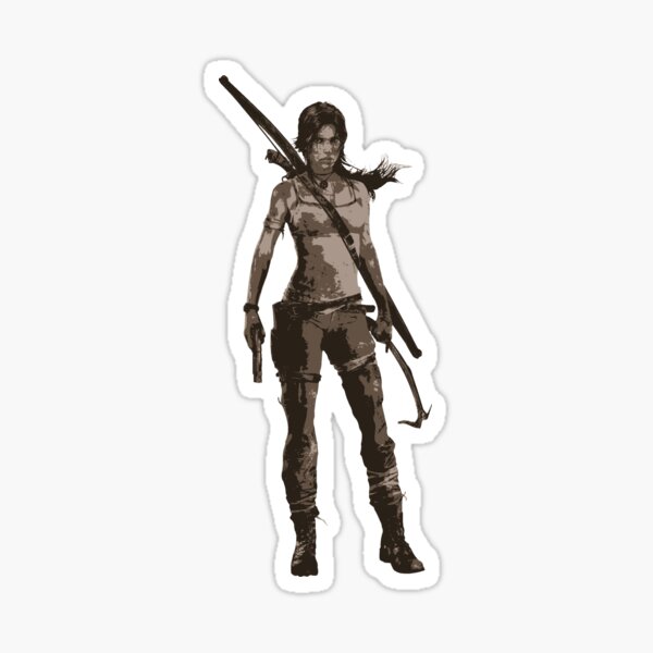"Minimalist Lara Croft" Sticker for Sale by 4xUlt | Redbubble