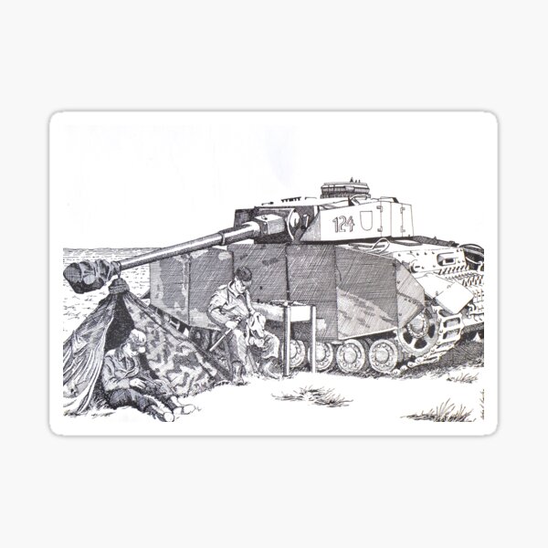 "PANZER lV" Sticker for Sale by johnhouseman | Redbubble