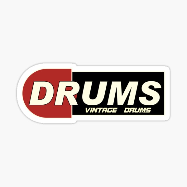 "Vintage Drums" Sticker for Sale by maliderkel | Redbubble