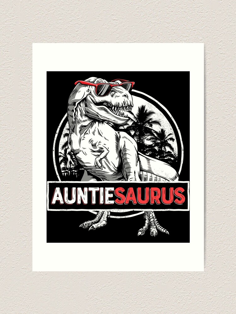 "Auntiesaurus T shirt T rex Auntie Saurus Dinosaur Women Aunt" Art ...