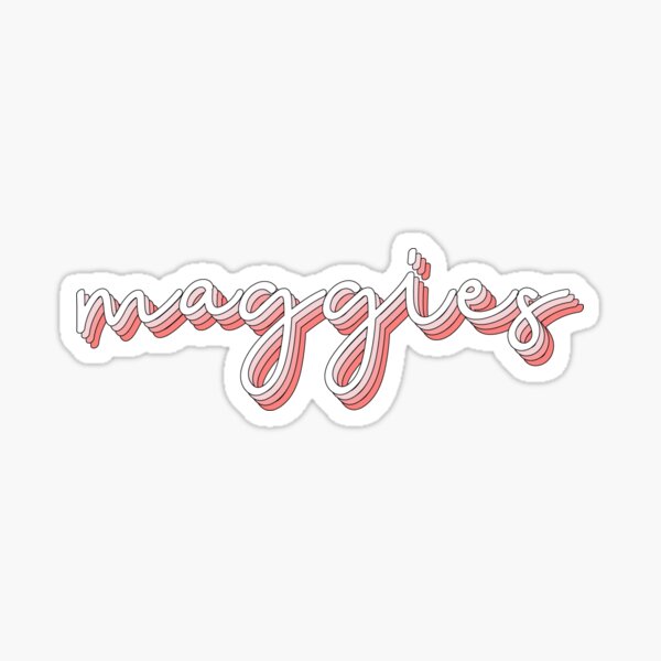 "Maggies Cursive" Sticker for Sale by edisney247 | Redbubble