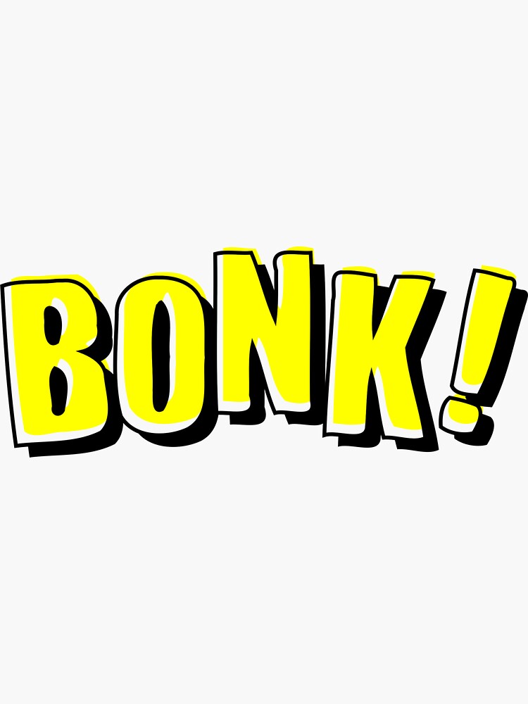 "Copy of Funny Vintage Comic Book Style Sound Effect Bonk" Sticker by ...