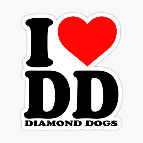 "I Love DD - Diamond Dogs" Sticker for Sale by PixelJunker | Redbubble