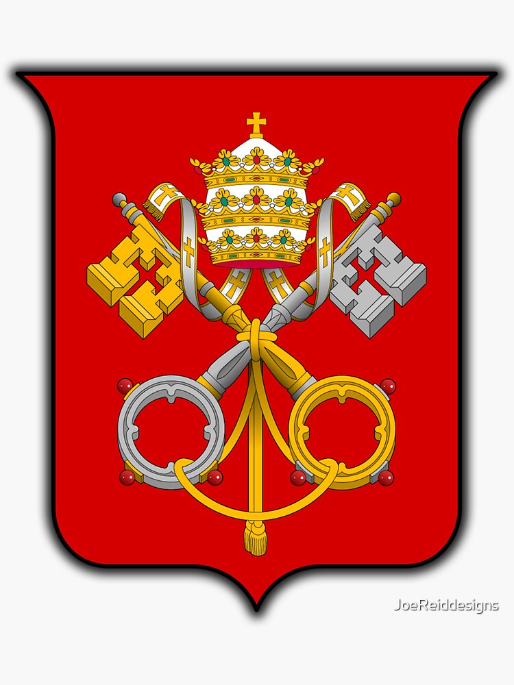 "The crossed keys coat of arms on white" Sticker by JoeReiddesigns ...