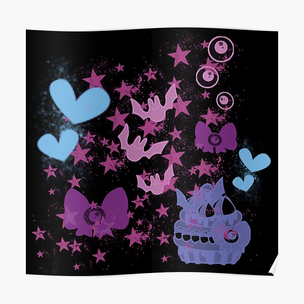 "Pastel Goth Pattern" Poster by HomicidalHugz | Redbubble