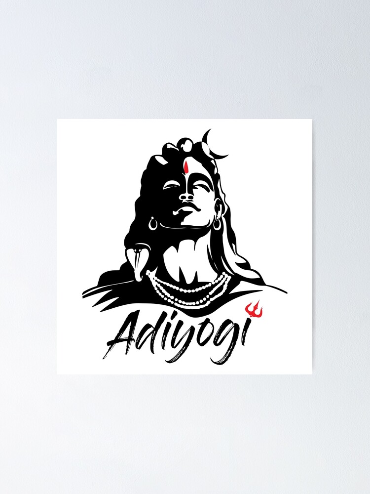 "Adiyogi or Adhi Yogi Shiva Mahadev Aum Hindu Tshirt" Poster for Sale ...