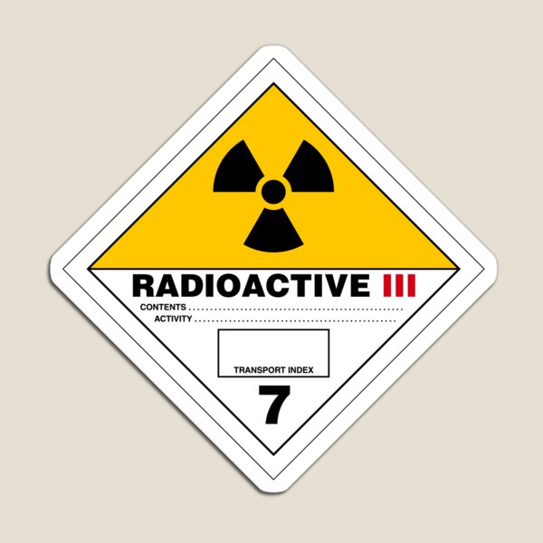 "HAZMAT HAZARD RADIOACTIVE - STICKER" Magnet for Sale by Yamazakin ...