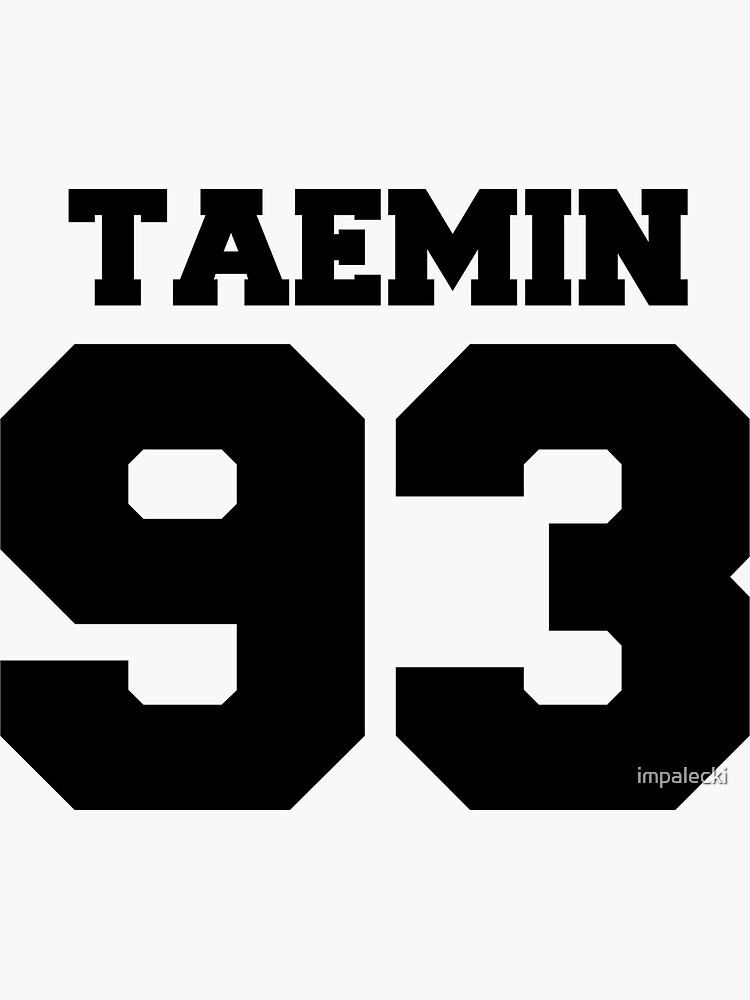 "SHINee Taemin Football Design Black" Sticker for Sale by impalecki ...